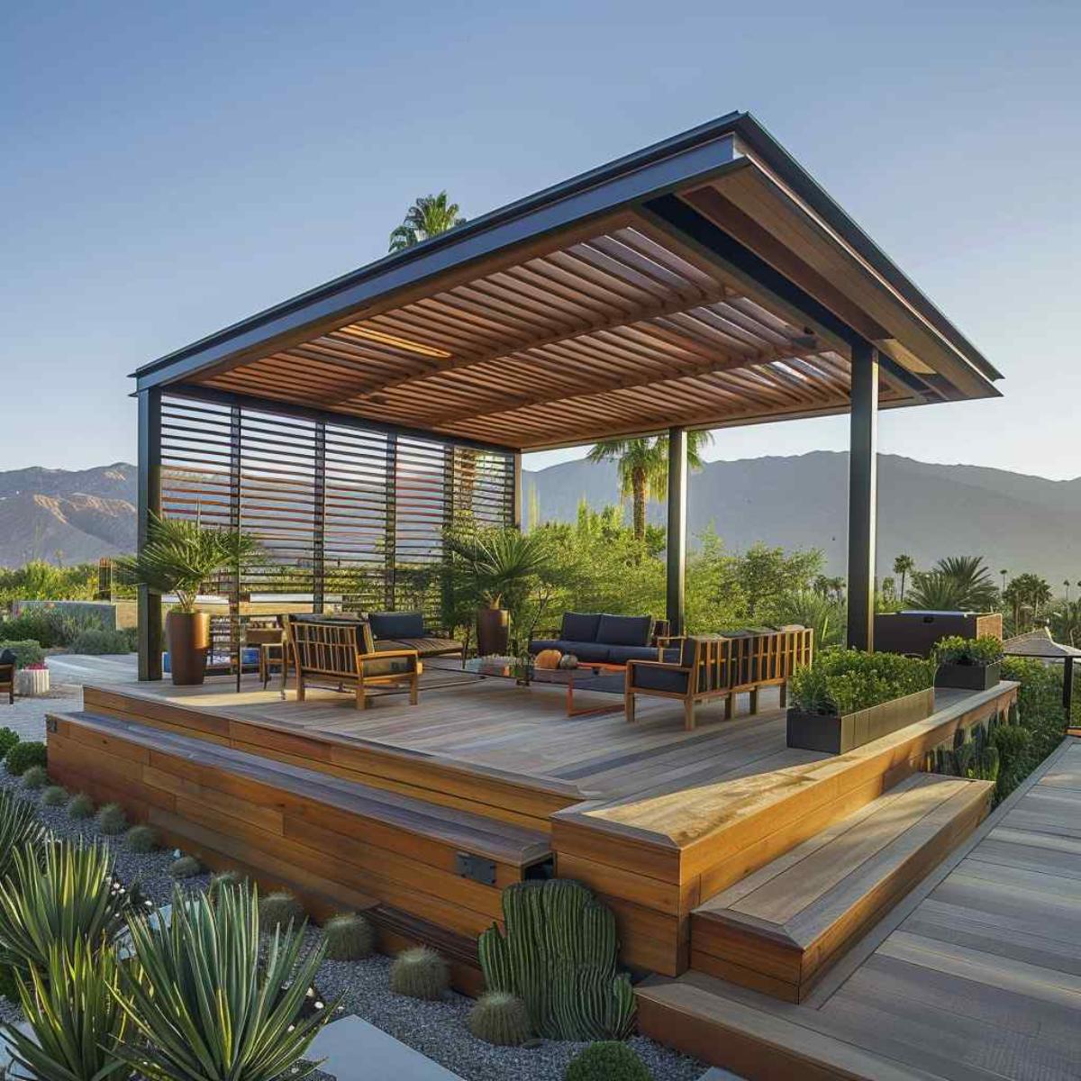 Terrazas exteriores cubiertas con bellas pérgolas - PERGOLAS BLOG