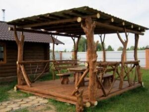 Ideas de pérgolas con madera rústica - PERGOLAS BLOG